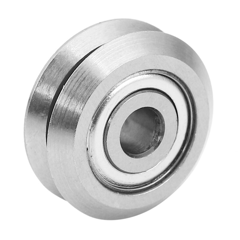 W1 Deep V Groove W-rail Guide Line Track Pulley Rollers Ball Bearings ...
