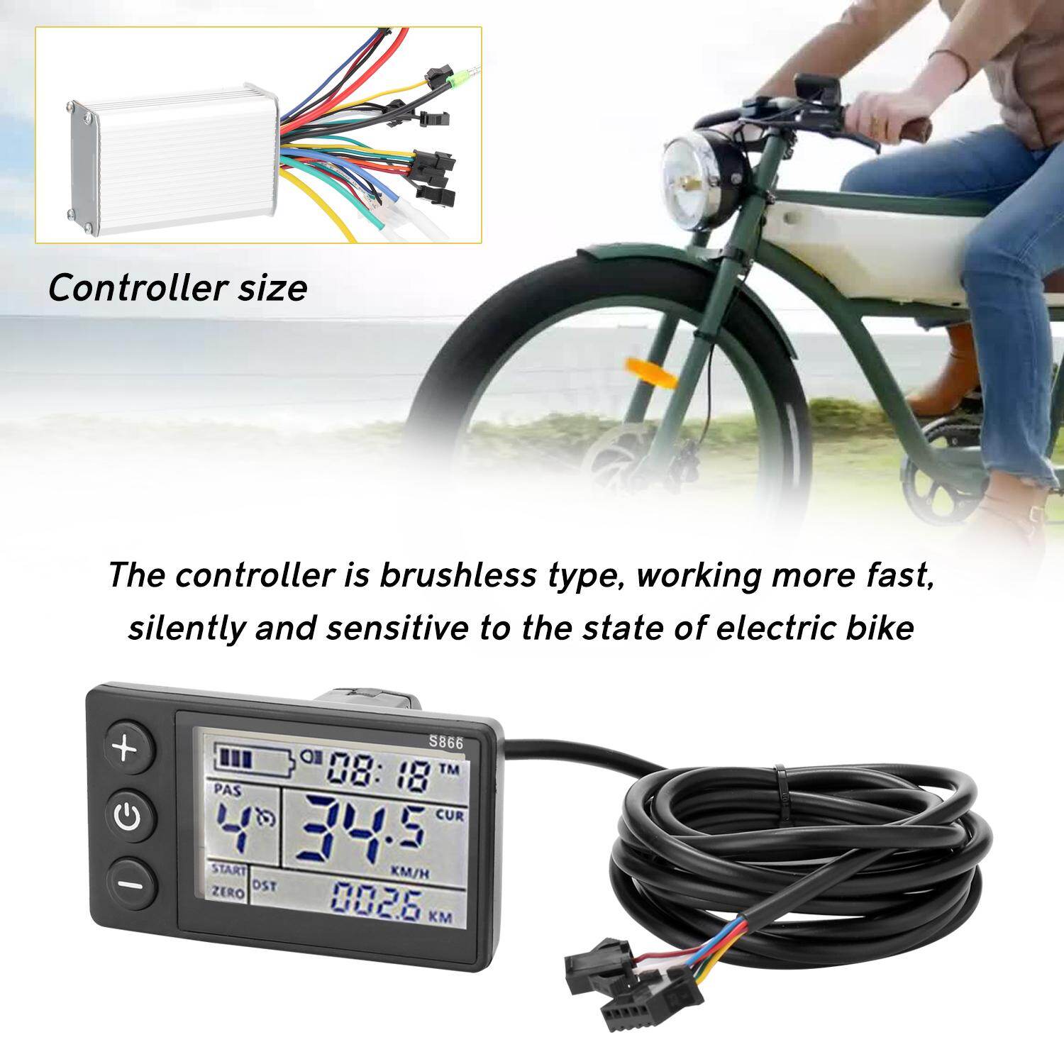 Electric Bike Controller 24V-48V/36V-60V 350W Brushless E-bike ...