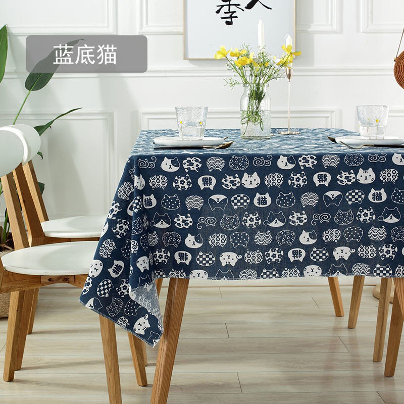 Tablecloth Dustproof Rectangle Cotton Table Cover Desk Cloth ...