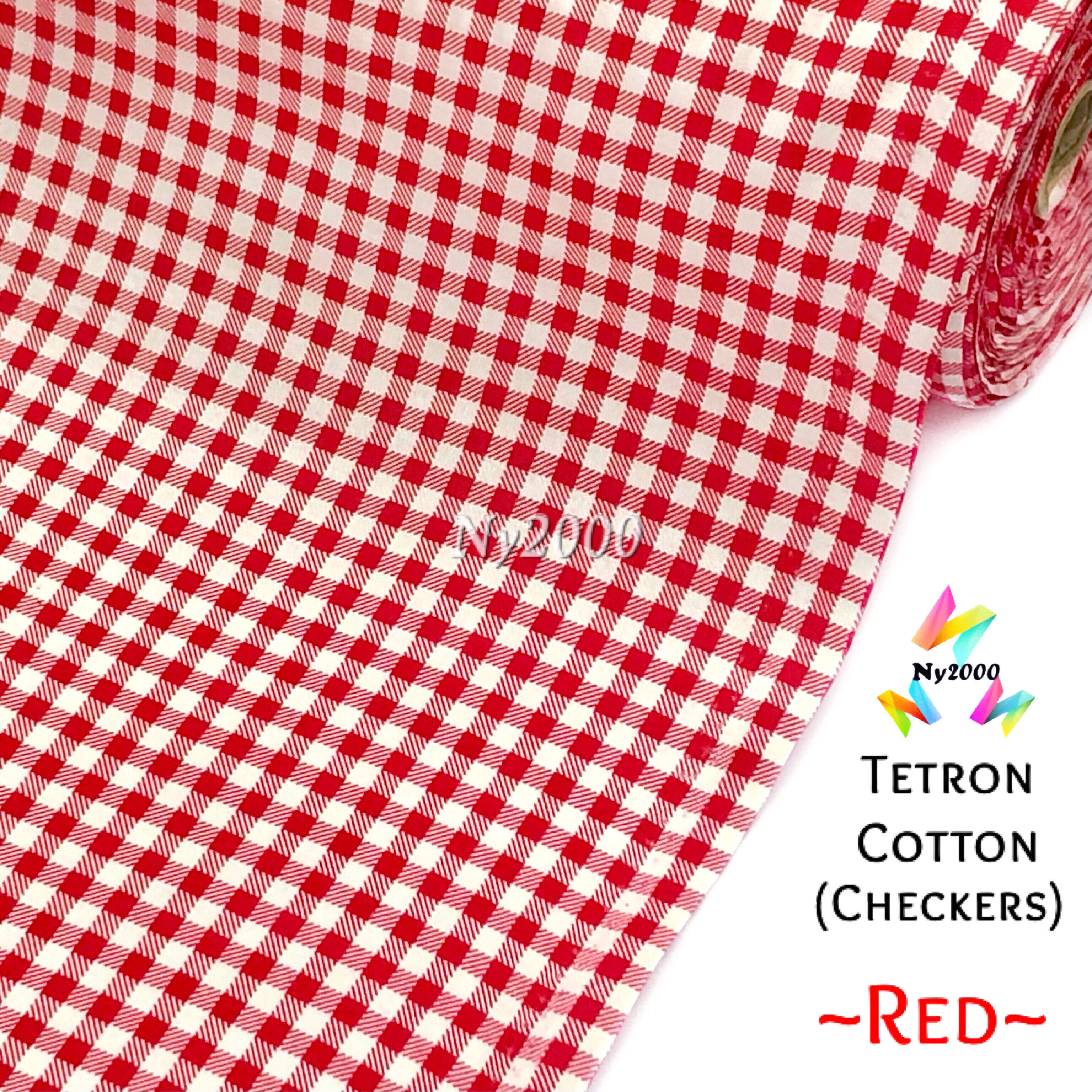 5mm Small Checker Tetron Cotton (Polyester) Fabric [48 inch wide] | Lazada