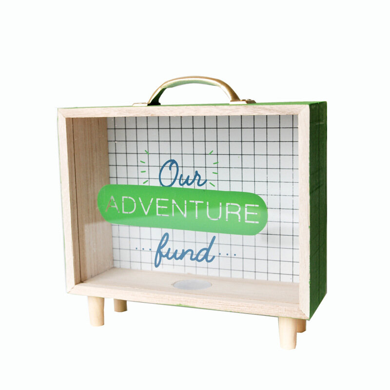 Piggy Banks for Adults, Decorative Shadow Box Wooden Frame, Coin Bank ...