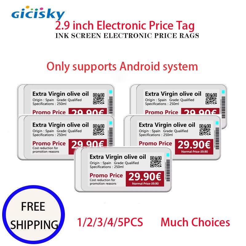 5Pcs 2.9 Inch Gicisky Epaper Eink Display Screen Electronic Ink Price ...