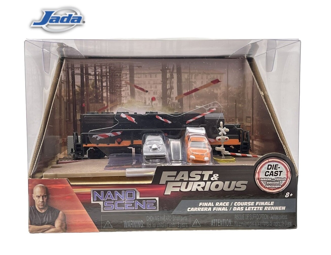 JADA NANO SCENE FAST AND FURIOUS FINAL RACE (DIORAMA AND 2 VEHICLES ...