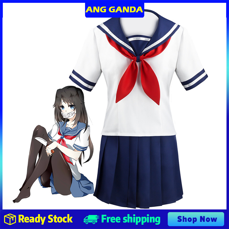 Yandere ชุดคอสเพลย์ Ayano Aishi,ชุดยูนิฟอร์มเครื่องแบบนักเรียน JK ...