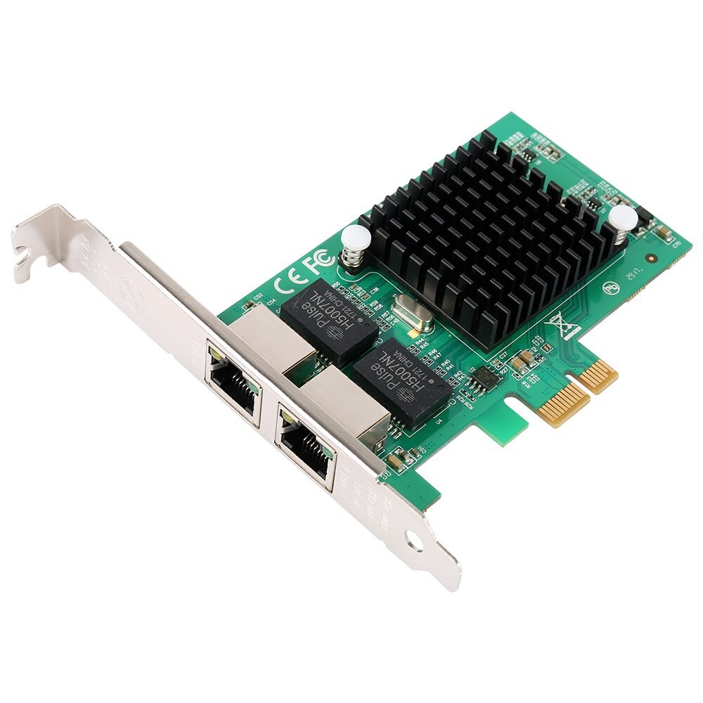 Gigabit Ethernet Pci-E Network Controller Card 10/100/1000Mbps, Rj45 X2 ...