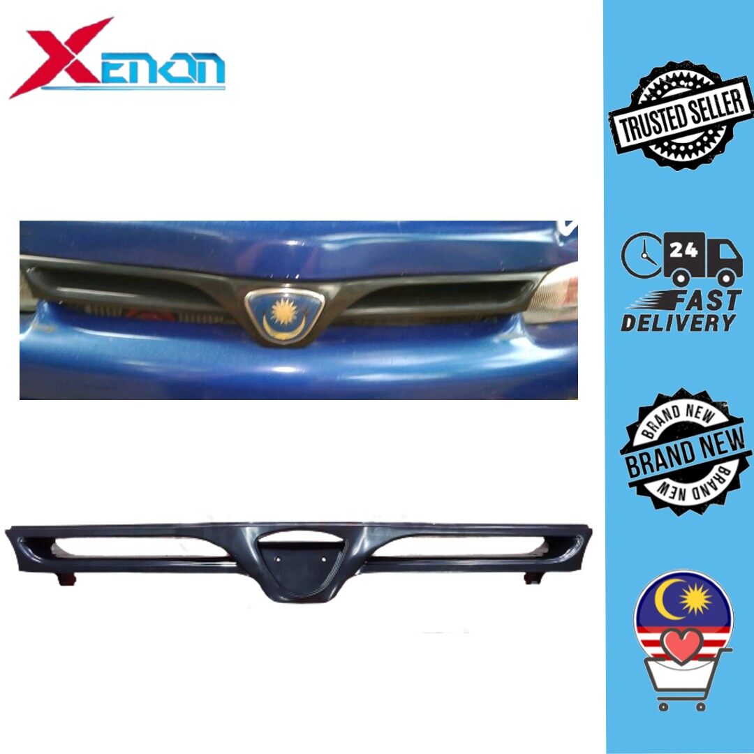 proton wira front grille chrome / black accessories | Lazada