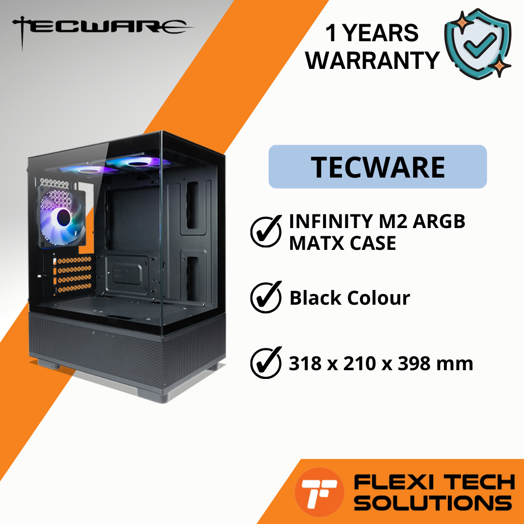 Flexi Tech TECWARE Infinity M2 ARGB MATX Case - Black & White | Lazada