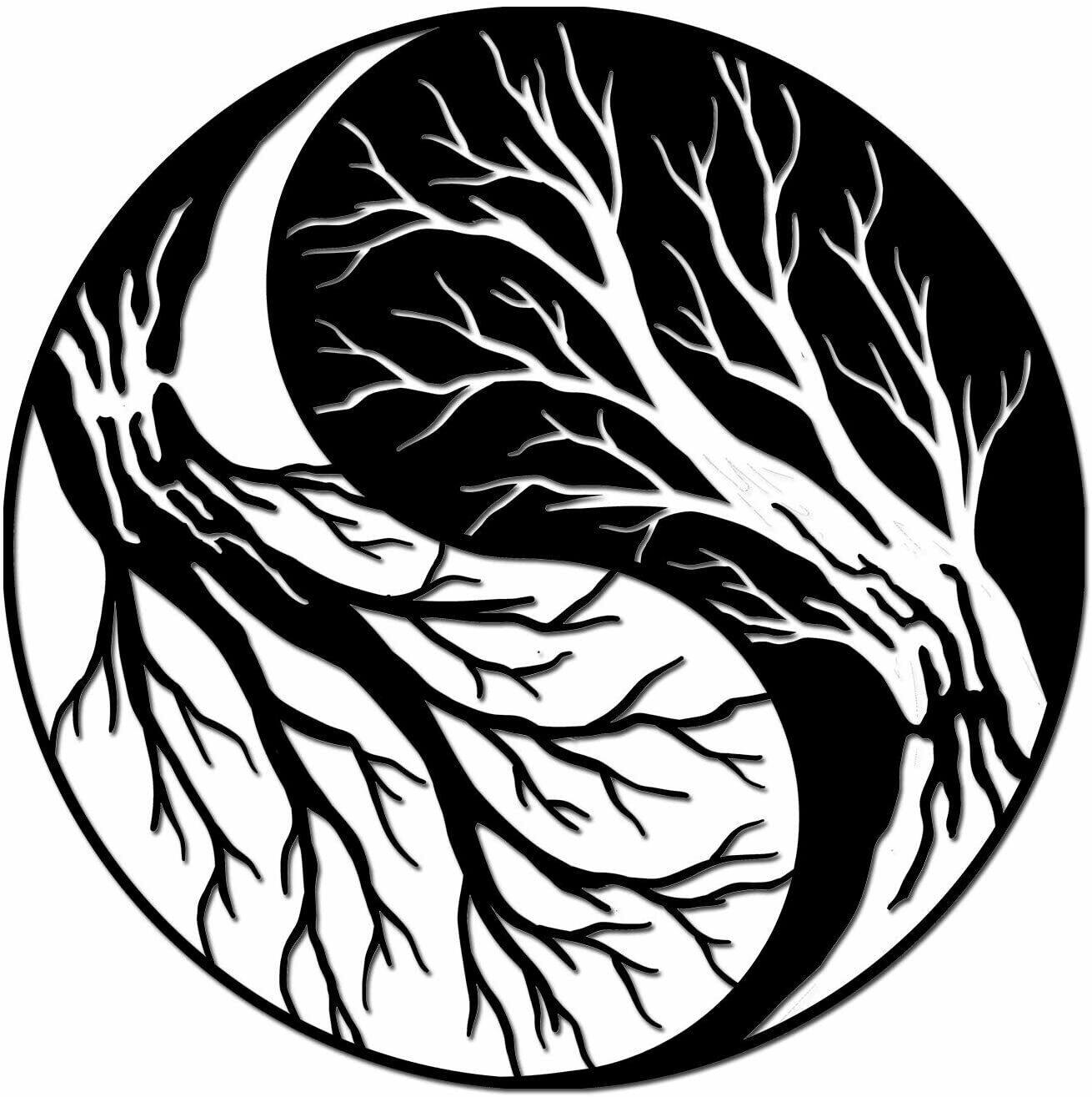 Tree of Life Metal Wall Art Decor Reverse Tree Wall Sculpture Artwork ...
