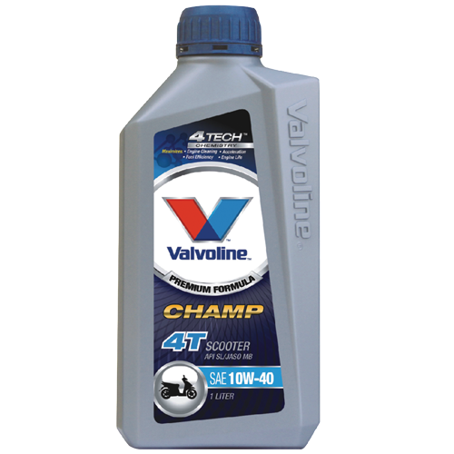 Valvoline 4T Champ Scooter 10W40 1 LITER Motor Engine Oil Minyak Hitam ...