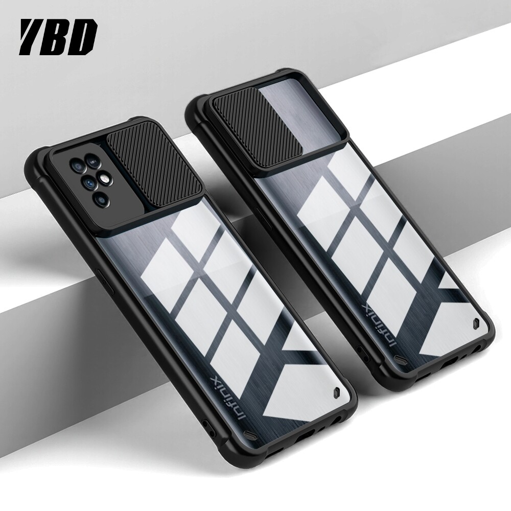 YBD กล้องสไลด์ป้องกันเคสโทรศัพท์สำหรับ Infinix Note 10ปลอก,โปร่งใส Hard ...