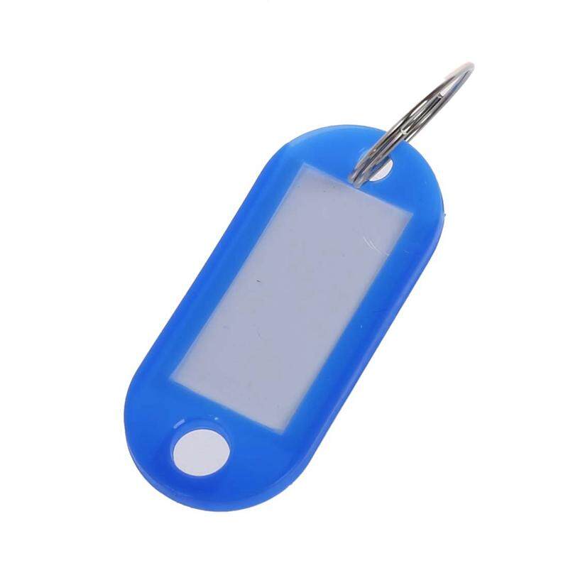 40 Pcs Split Ring Colorful Plastic ID Tags Name Card Label Key Holder ...