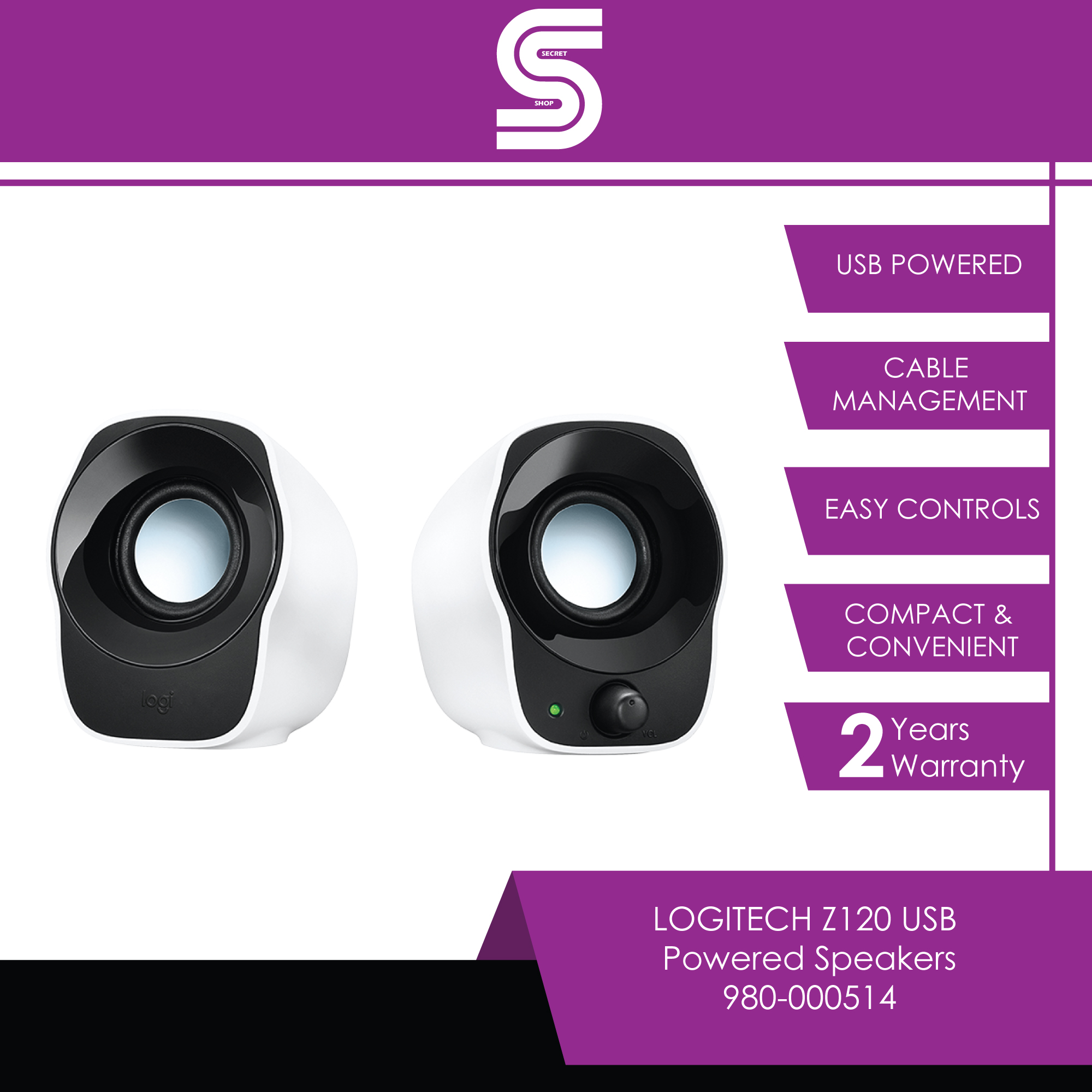 LOGITECH Z120 USB Powered Speakers - 980-000514 | Lazada