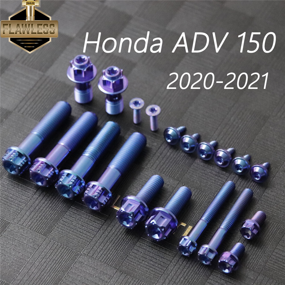 Flawless-Ti Gr5 Honda Adv 150 Full Set Bolt Crankcase Cover Water Pump ...
