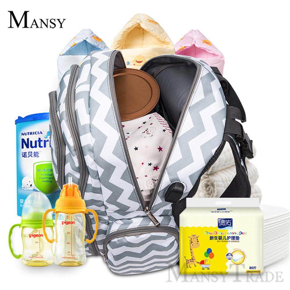 Mansyใหม่อัพเกรดถุงผ้าอ้อมมารดาผ้าอ้อมกระเป๋าแฟชั่นบรรจุของได้มาก ...
