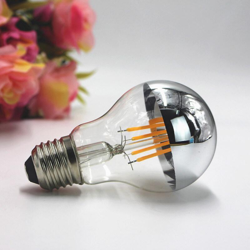หลอดไฟเส้นใย Led A60หลอดไฟเงินกึ่งชุบ220v หลอดไฟสะท้อนแสง E27หลอดไฟตก