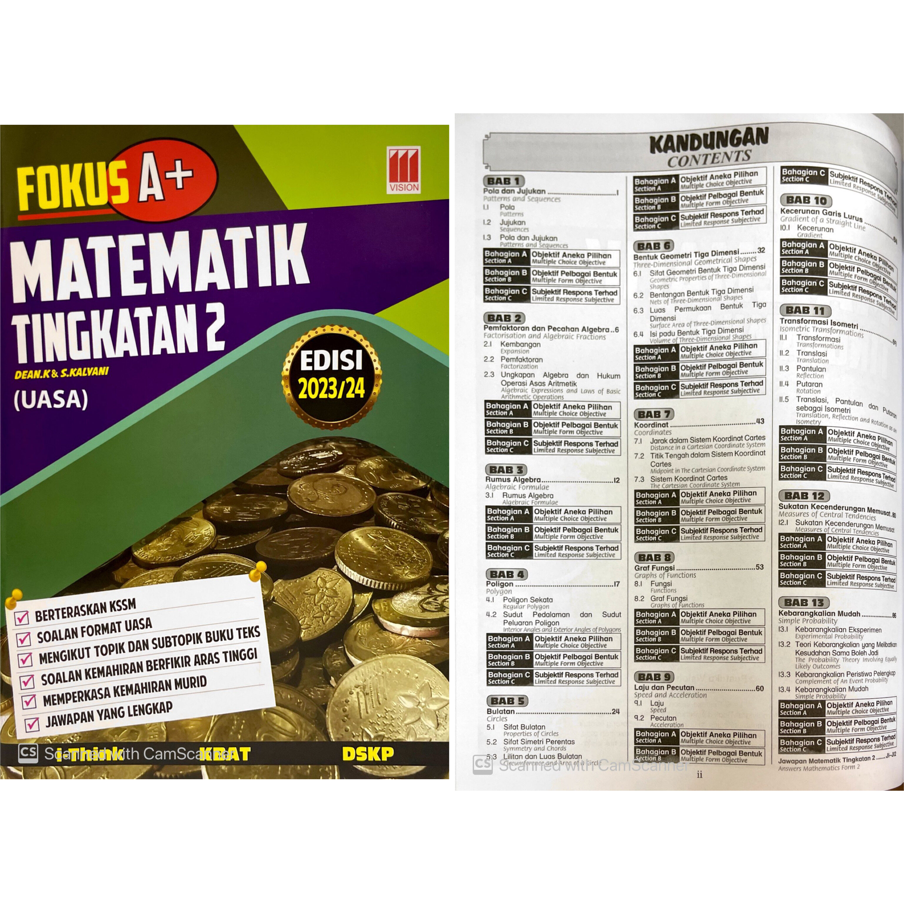 【Vision】Fokus A+ Tingkatan 2 KSSM UASA Edisi: 2023/2024 Dwibahasa ...