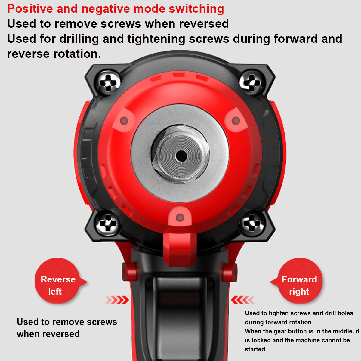 ไขควงกระแทกไร้สายมอเตอร์ไร้แปรงถ่าน,ไขควง880N .M 4500r/นาทีเครื่องมือ ...