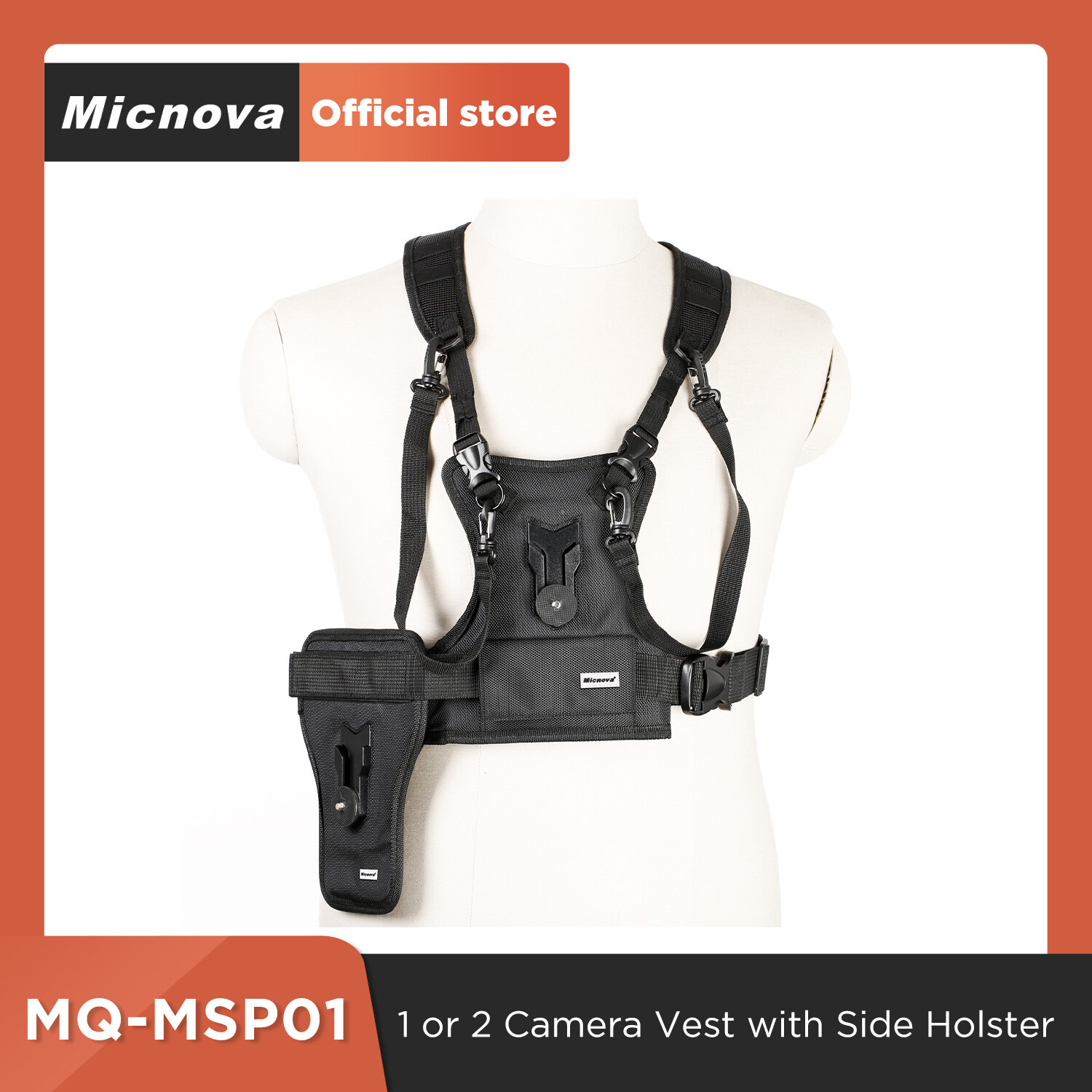 Multi Camera Carrying Chest Harness for Photo DSLR Cameras Support ...