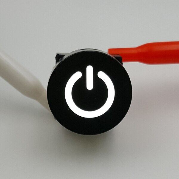 TS27 Series สีขาว + ฝาครอบโปร่งใส15มม. รอบ Momentary SPST Push ปุ่มคลิก ...