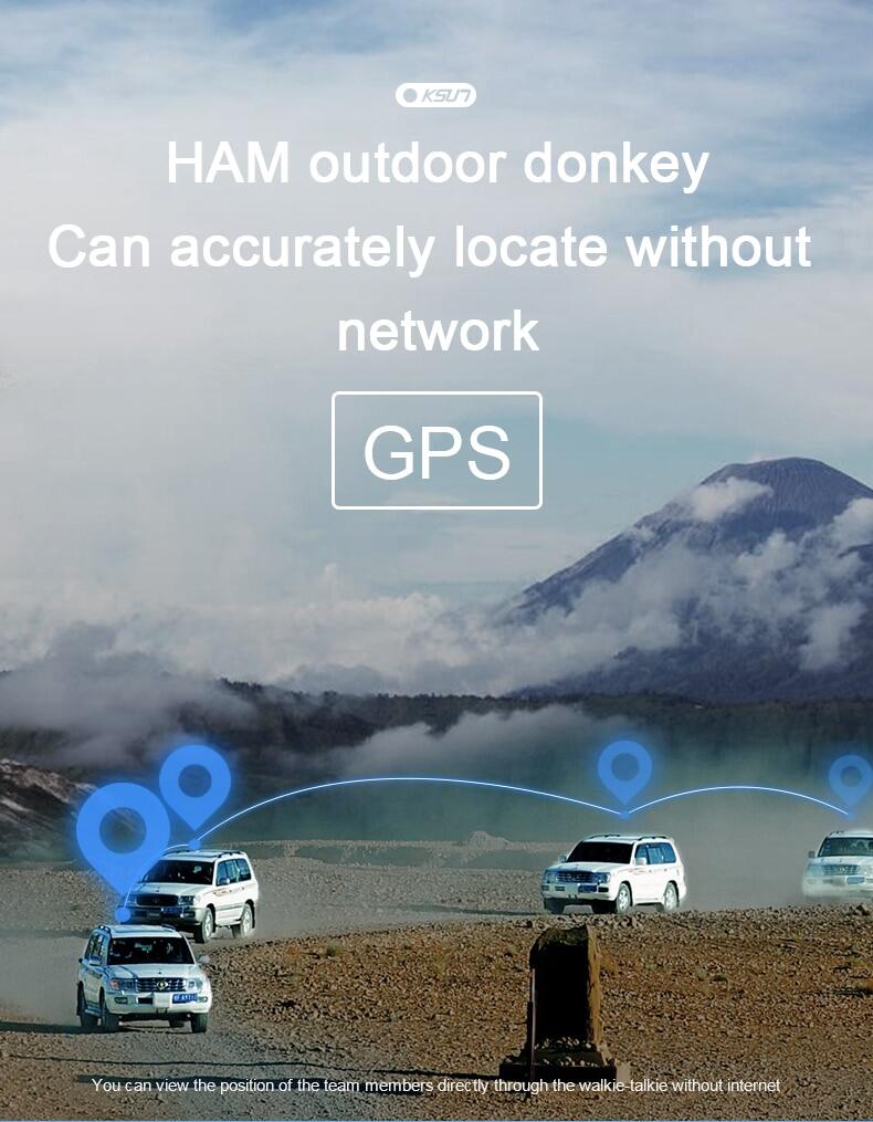 KSUN UV98D GPS Walkie Talkie Six Bands Frequency 999CH CTCSS DTMF VOX SOS 10km Two Way Radio ...