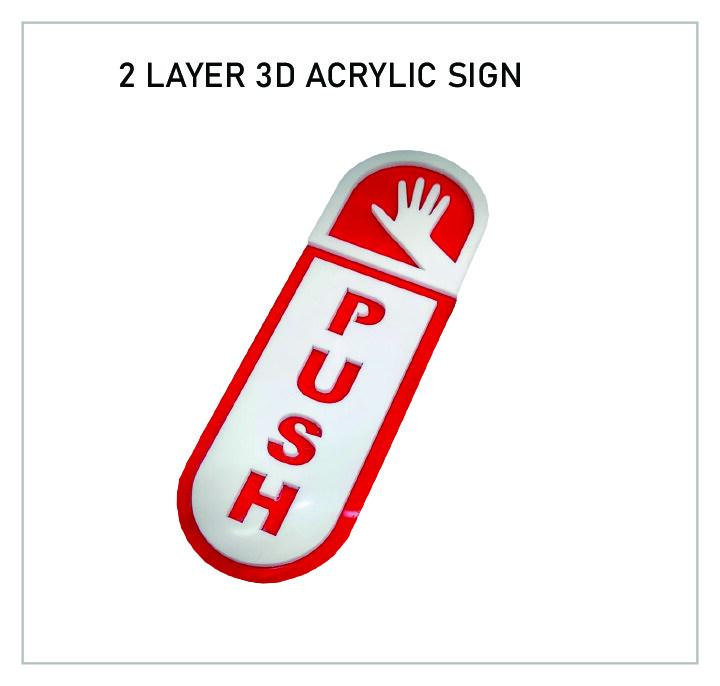 PUSH/ PULL SIGNAGE / TOLAK / TARIK ( WHITE ACRYLIC PLATE ) / 推 / 拉 DOOR ...