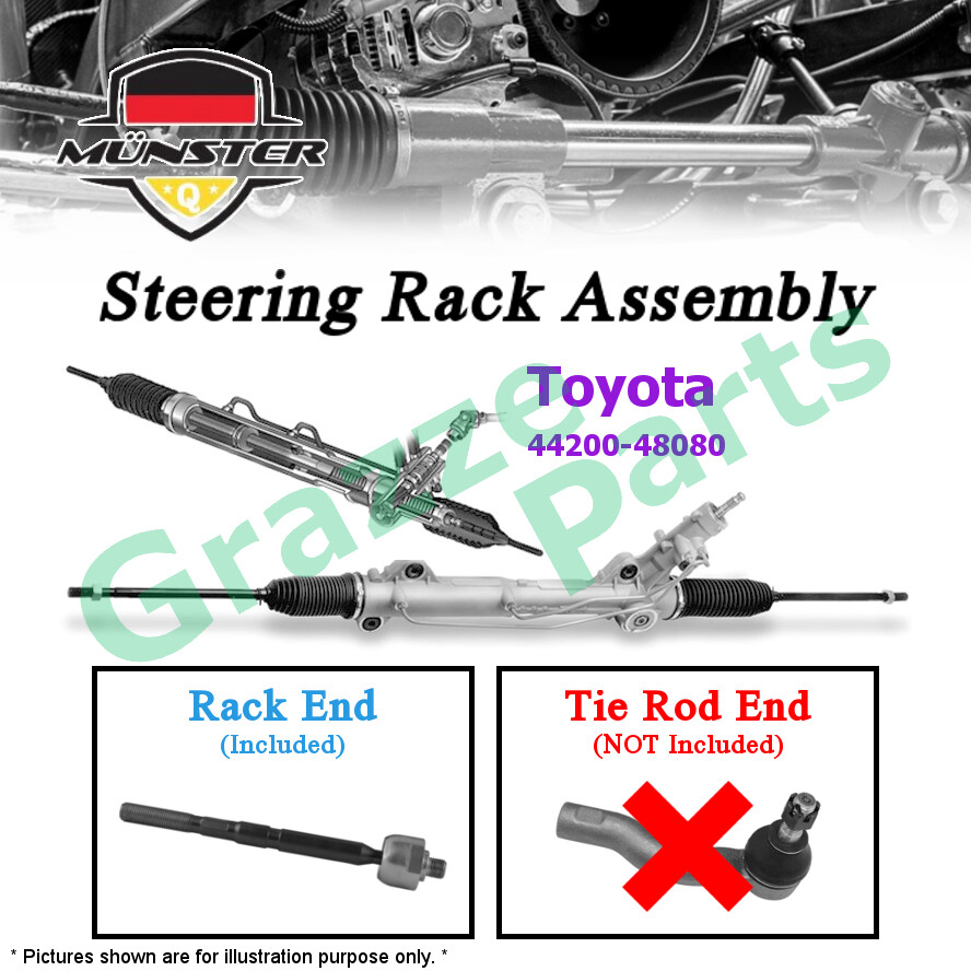 100% NEW Münster Steering Rack Assy Assembly 44200-48080 for Toyota ...