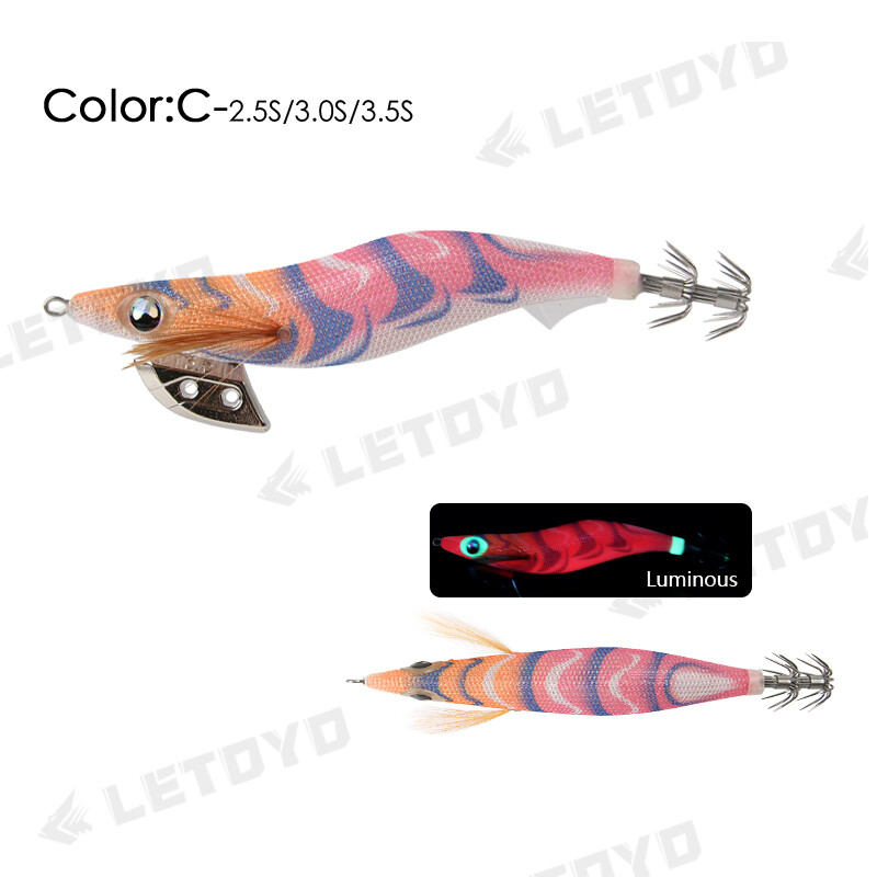 LETOYO EGI ปลาหมึกเรืองแสง Bionic เหยื่อล่อหมึกกุ้งปลอมไม้ | Lazada.co.th
