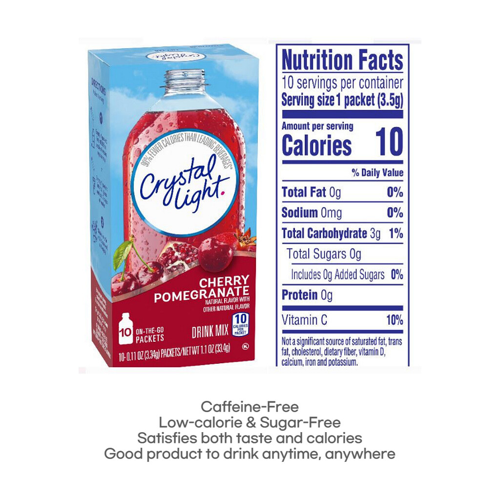 Crystal Light 5 BEST Flavors Sugar-Free On-The-Go Drink Mix 1 Box of 10 ...