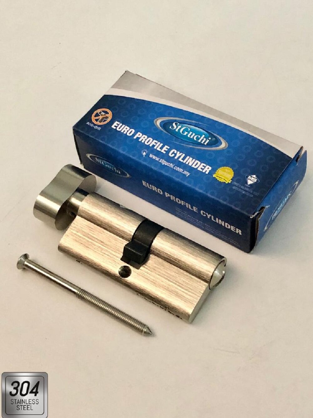 St Guchi Euro Profile Cylinder -Thumbturn & Single Key 60MM 70MM | Lazada