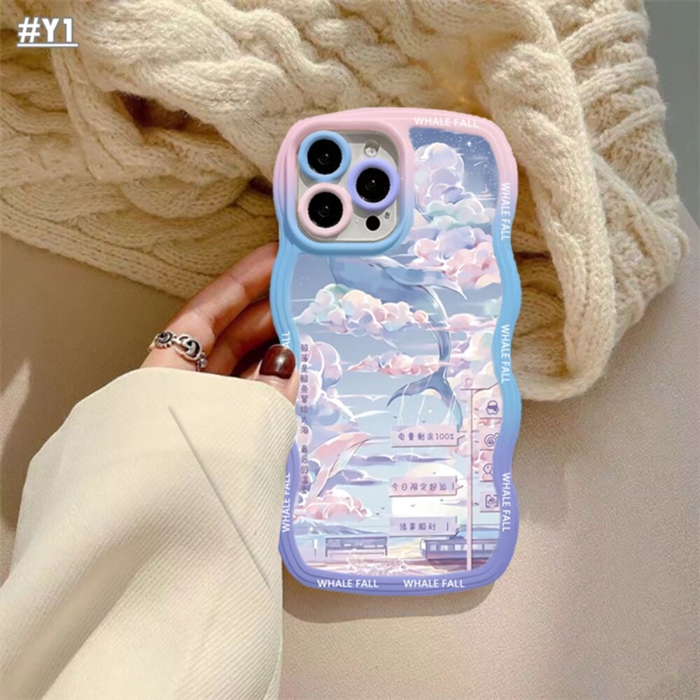 Rixuan Oppo Phone Case ขอบคลื่น กรณี Oppo A17 A17k A77s A57 A16k A12