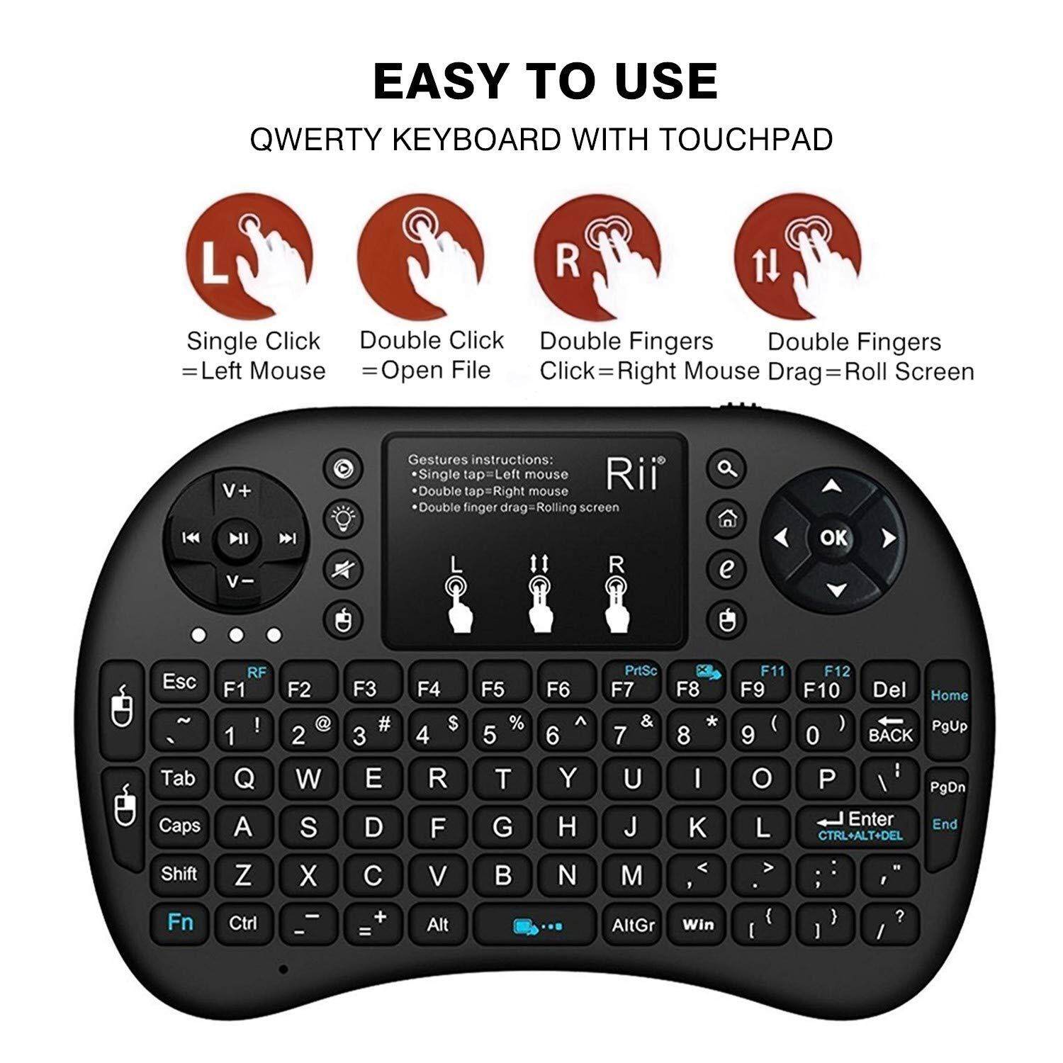 2.4G Mini Wireless Keyboard with Touchpad＆QWERTY Keyboard Portable ...