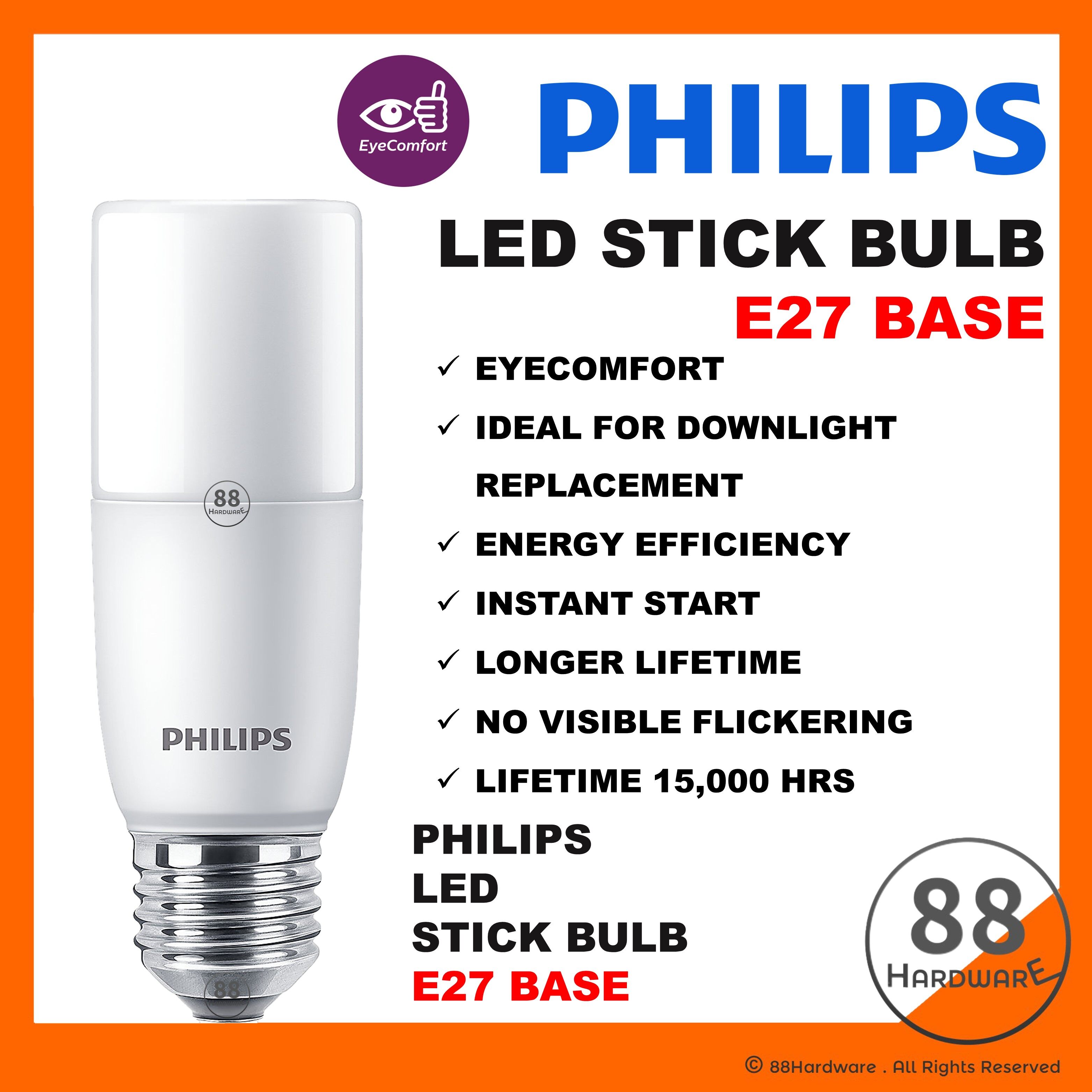 【100%ORI】PHILIPS 5W/7W/9W/11W/13W / E27 / E14 / ESSENTIAL LED BULB ...