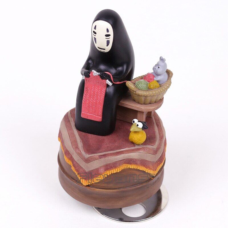 Anime Cartoon Miyazaki Hayao Spirited Away No Face Man Music Box PVC ...