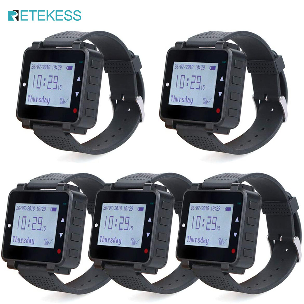 Retekess T128 Waiter Watch Receiver of Wireless Calling System for T114 ...