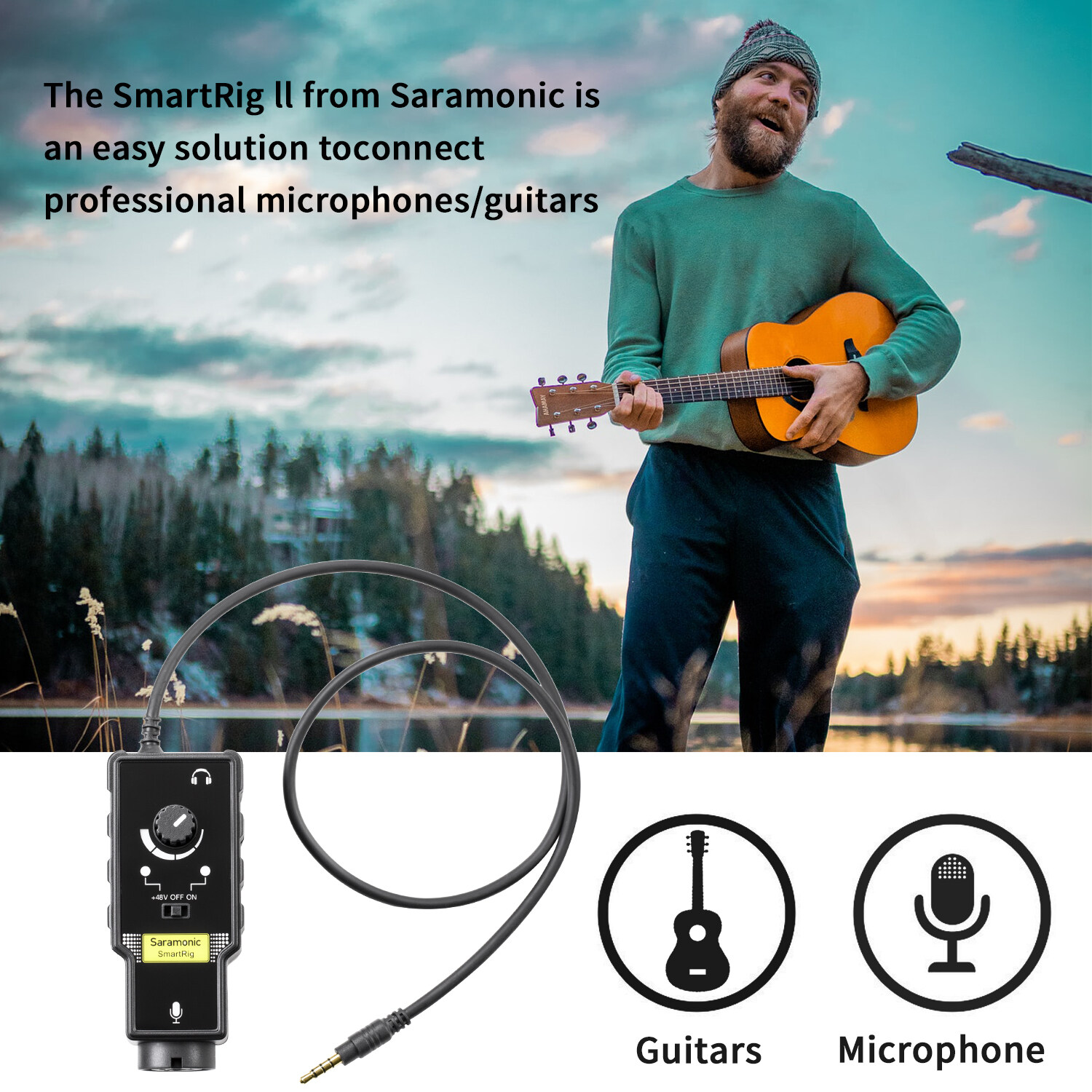 Saramonic SmartRig II SmartRig + Series 2-Channel XLR/3.5Mm/6.35Mm Microphone Audio Mixer Preamp ...