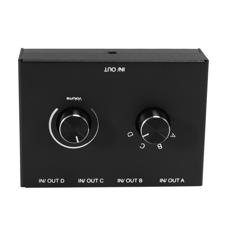 4 Port Audio Switch, 3.5mm Audio Switcher, Stereo AUX Audio Selector, 4 ...