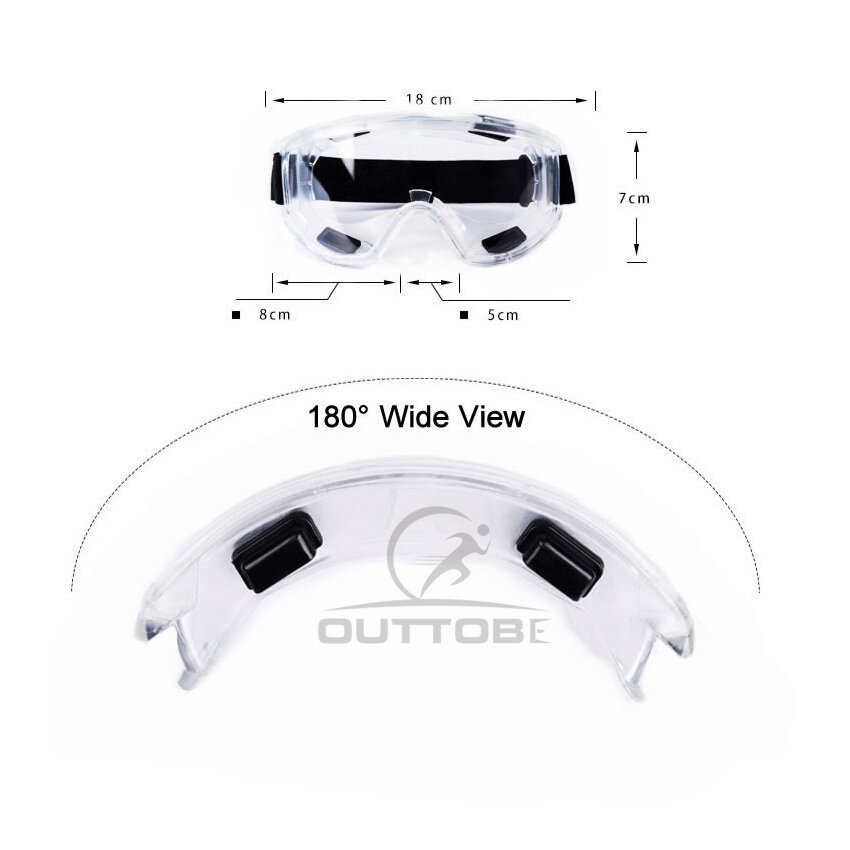 Outtobe Fully Enclosed Safety Goggles Anti-impact Protective Safety ...