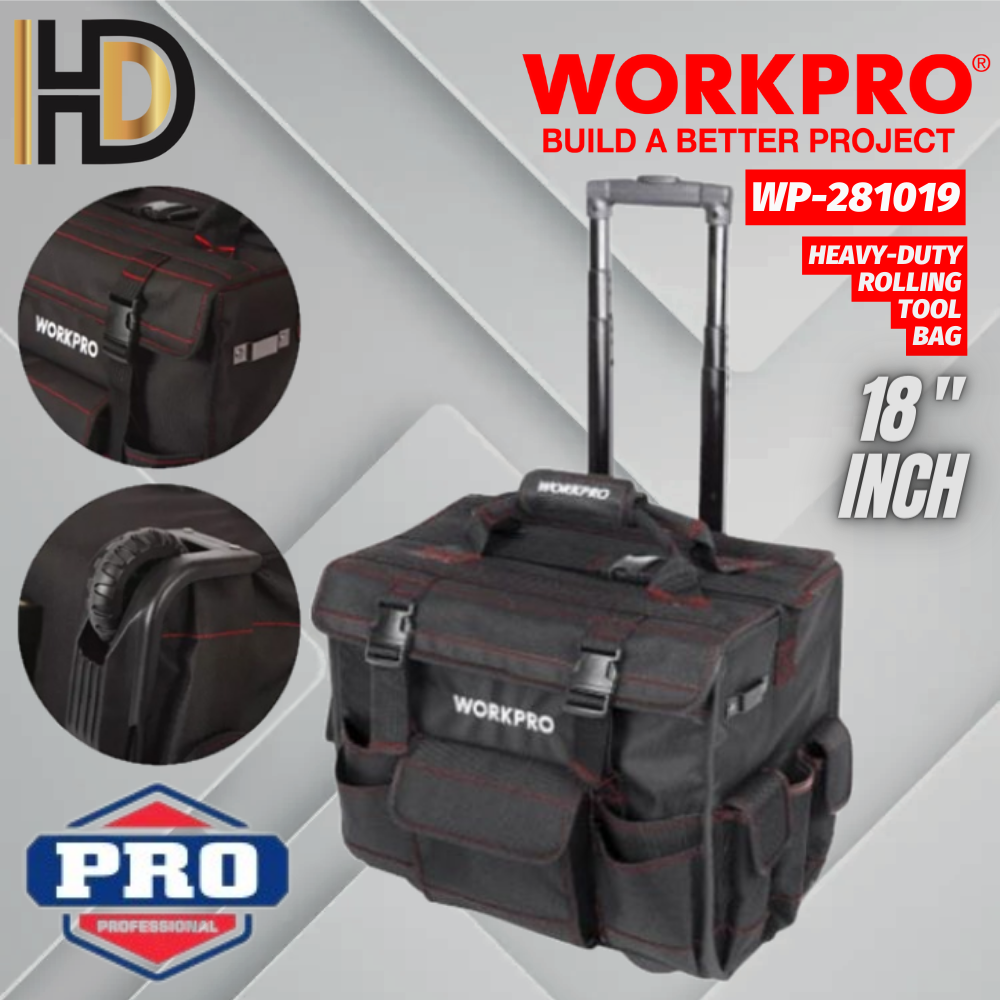 WORKPRO Heavy Duty Rolling Tool Bag / Rolling Tool Bag / Tool Bag ...