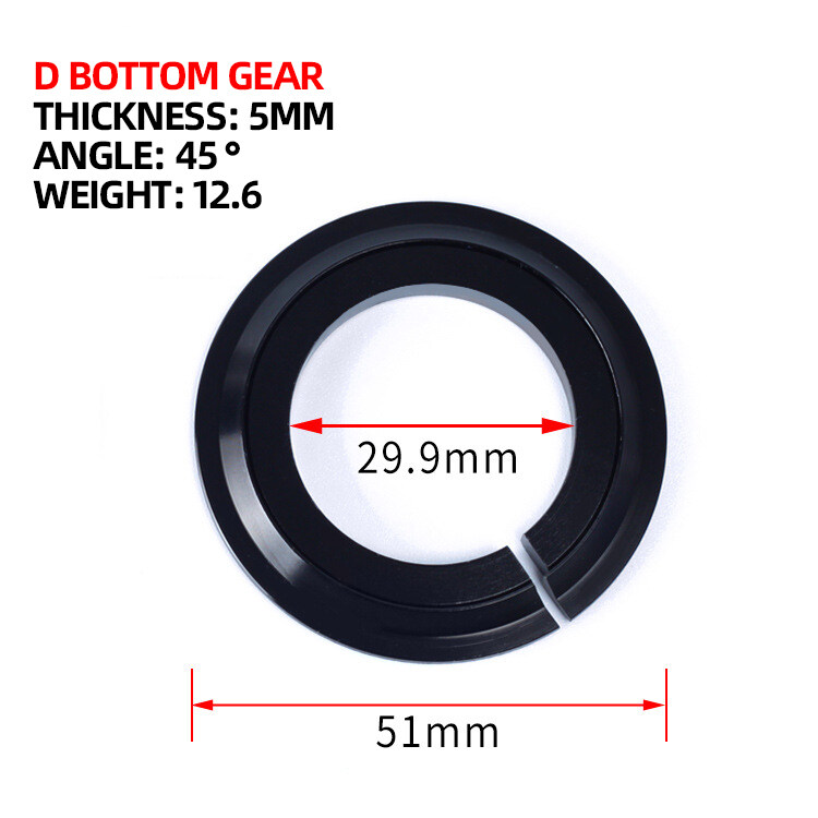 Bicycle Tapered Fork Headtube Reducer Headset Adapter Bike Headset Base ...