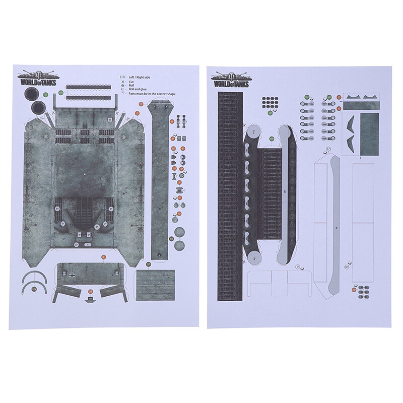 1:35 3D Paper Model German Rat Heavy Tank Paper Model Tank World Mouse ...