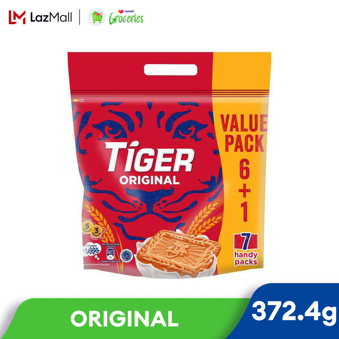 Tiger Plain Sweet Original Biscuit Multipack 372.4g | Lazada