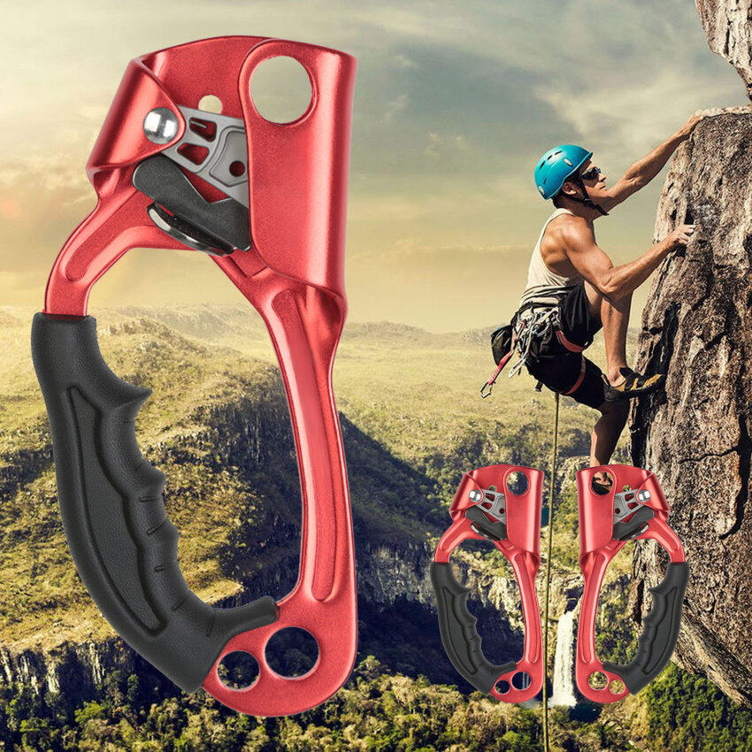 ปีนเขา Hand Ascender ขวาซ้าย Rappelling Gear อุปกรณ์อลูมิเนียมเชือก ...