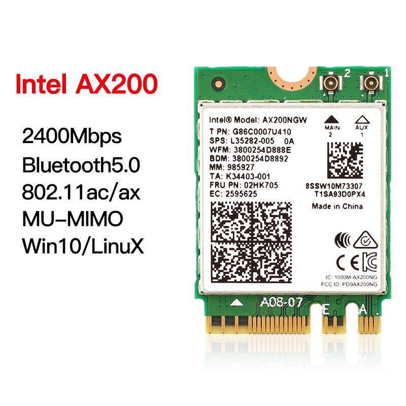 AX200 Dual Band Wireless AX200NGW 2 4Gbps 802 11ax Wireless Intel Wi Fi AX200 Dual Band Wireless AX200NGW 2 4Gbps 802 11ax Wireless Intel Wi Fi