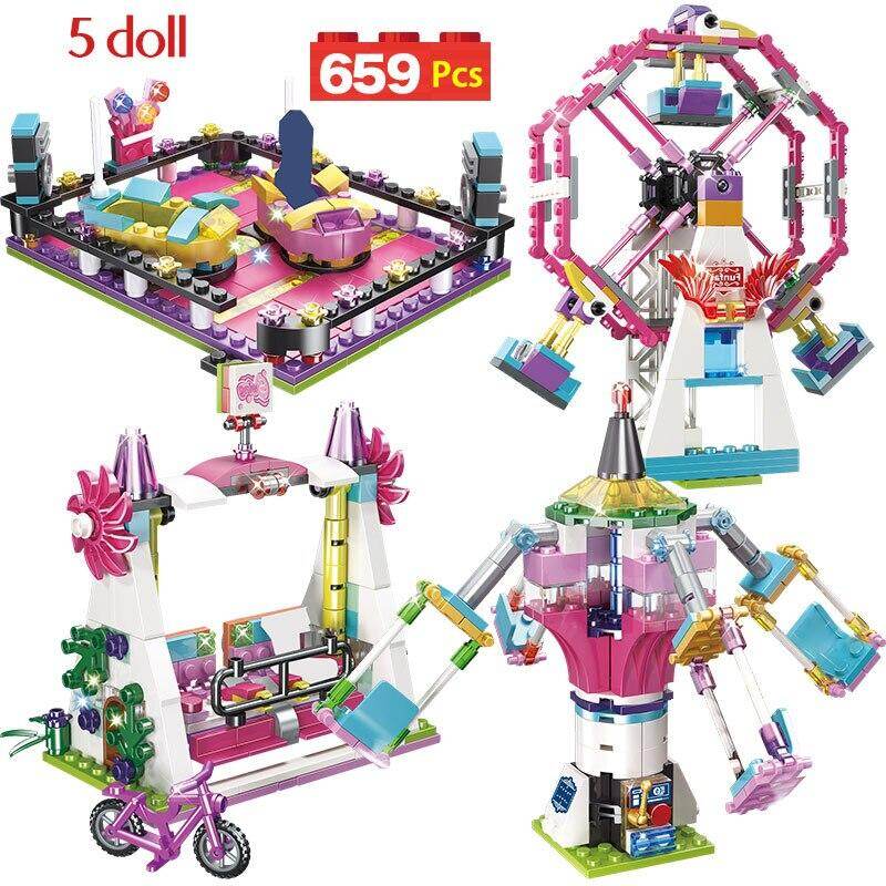 Lego Steam Toys699PCS City Bricks Compatible Legoingly Friends Fun Park ...
