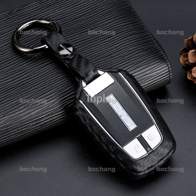 Carbon Fiber Pattern Soft Silicone Car Key Fob Case For All New Isuzu D ...