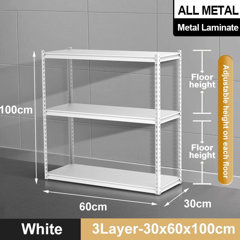 3/6 Tier Metal Boltless Rack Home kitchen Store Storage Rack Warehouse ...