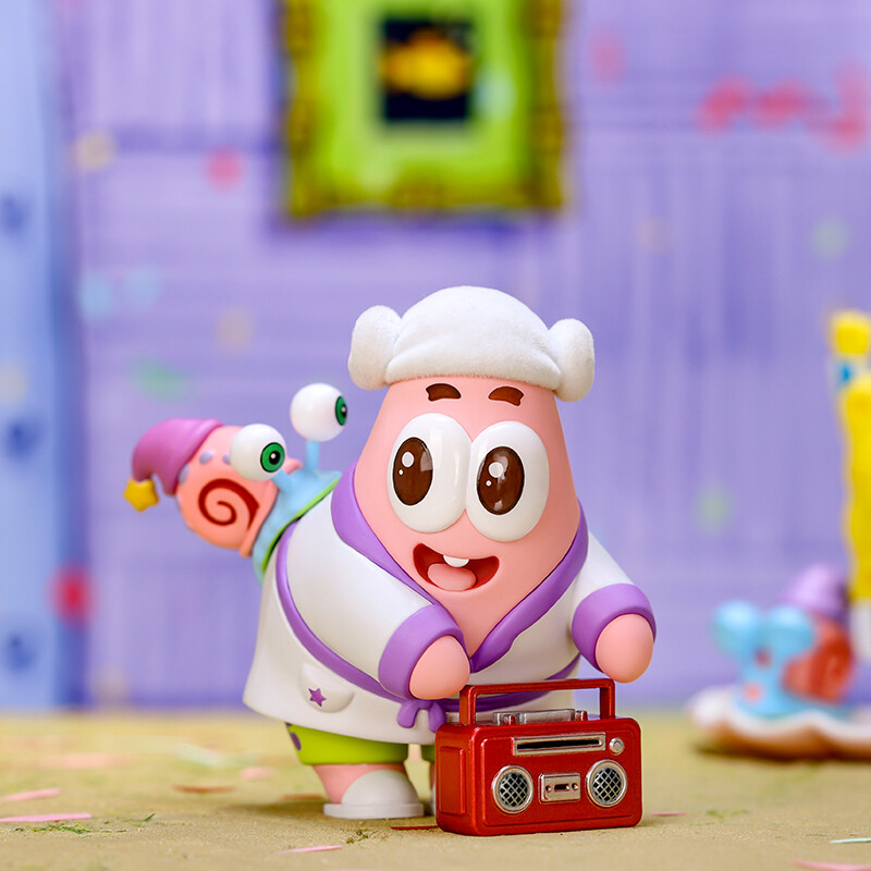 POP MART ตุ๊กตาฟิกเกอร์ กล่องสุ่มตุ๊กตาซีรี่ย์ คอลเลคชั่นชุดนอนสปองบ๊อบ ...