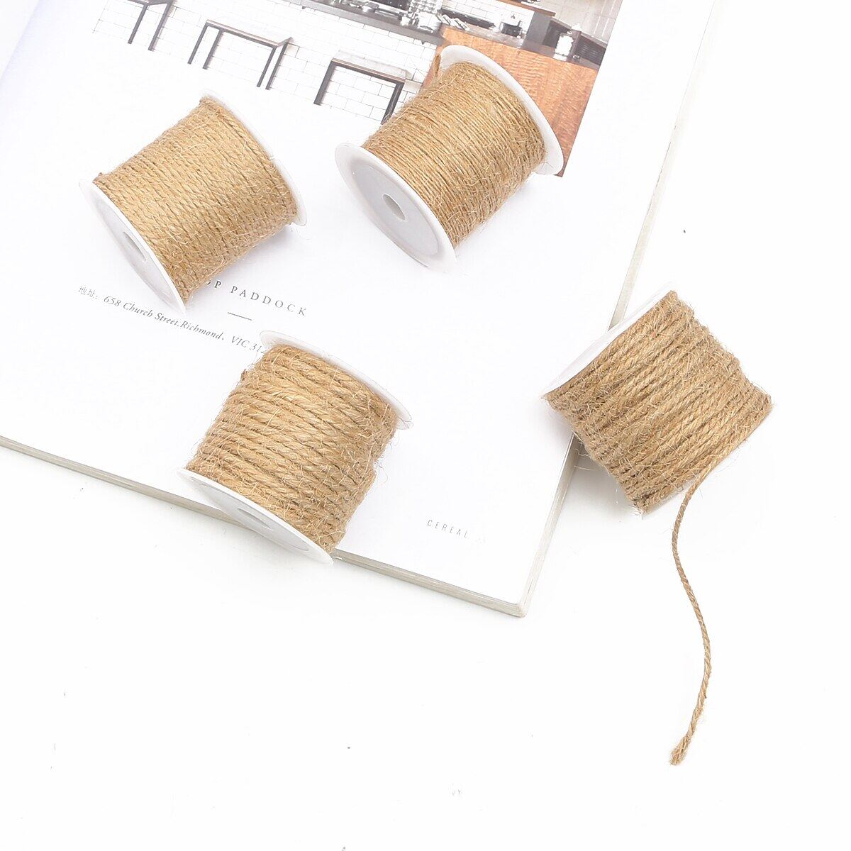 5-15M Natural Jute Twine Burlap String Hemp Rope Presents Packing ing ...