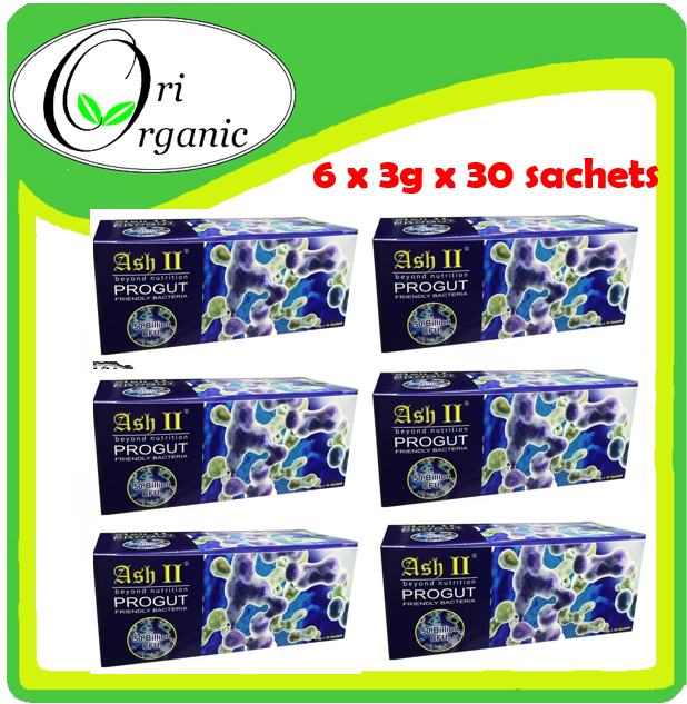 【VEGAN PREBIOTIC & PROBIOTIC】 ASH II PROGUT PROBIOTIC 3g x 30sachets ...