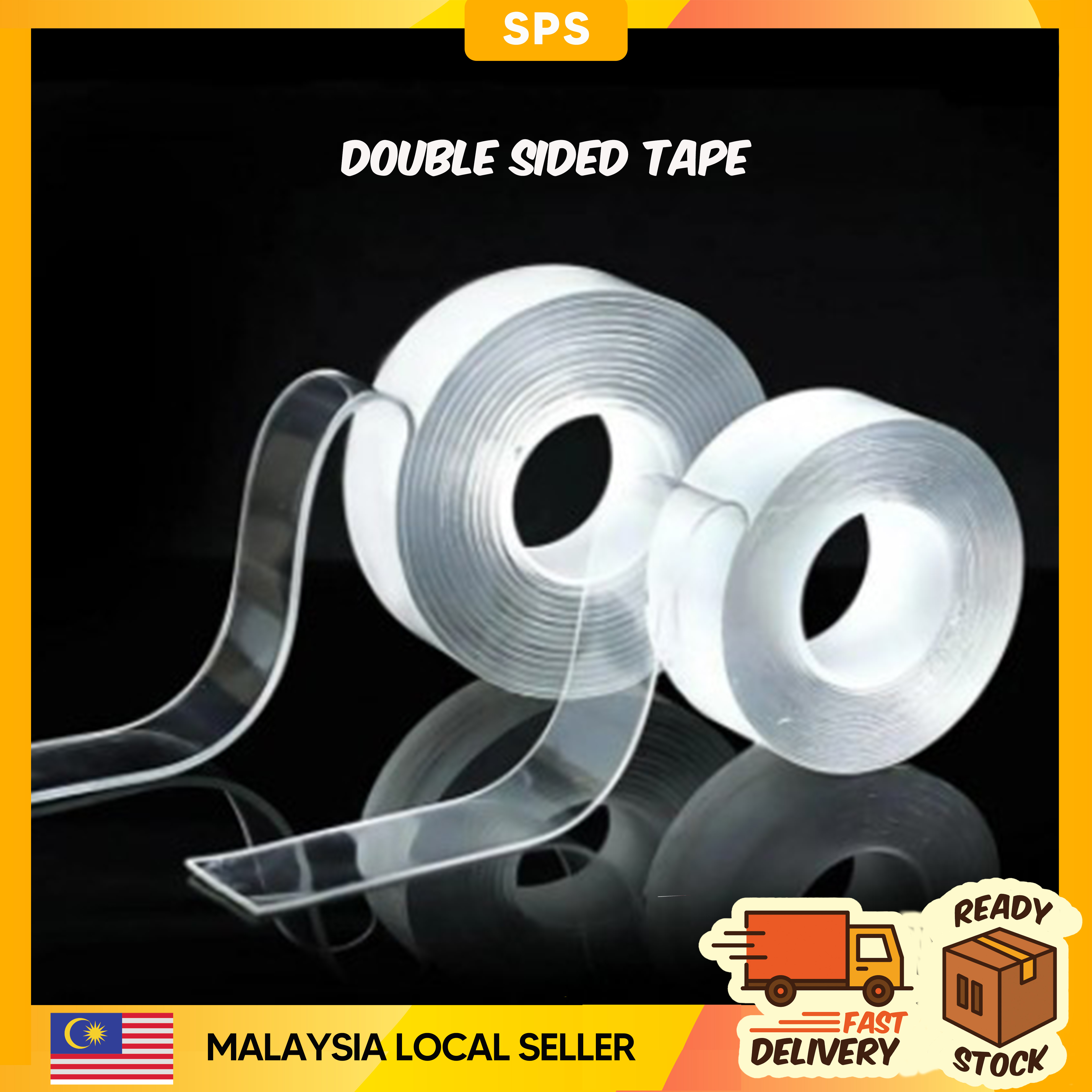 SPS NANO TAPE/ ADHENSIVE TRANSPARENT DOUBLE SIDED TAPE/ REUSEABLE ...